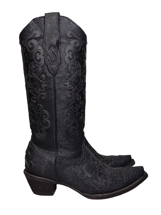 Corral | Shoes | Corral Vintage Sz 7 2 Snip Toe Embroidered Scroll ...